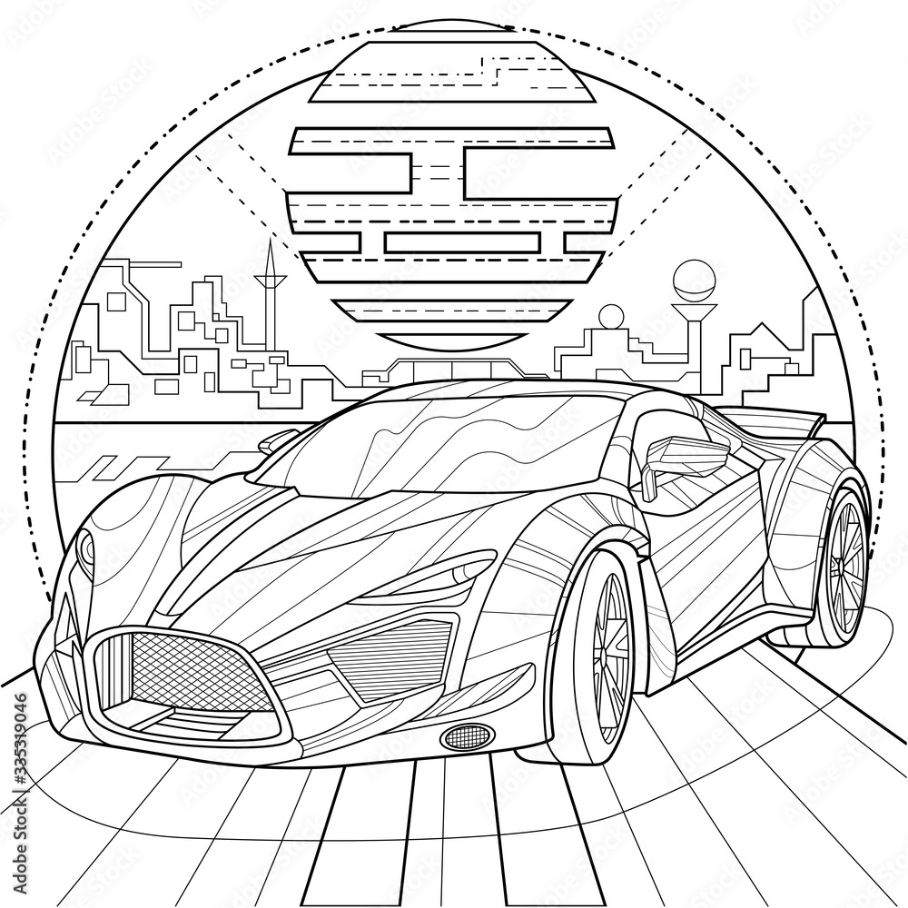 Coloring book page for drawing and colorize. Cartoon vector ...