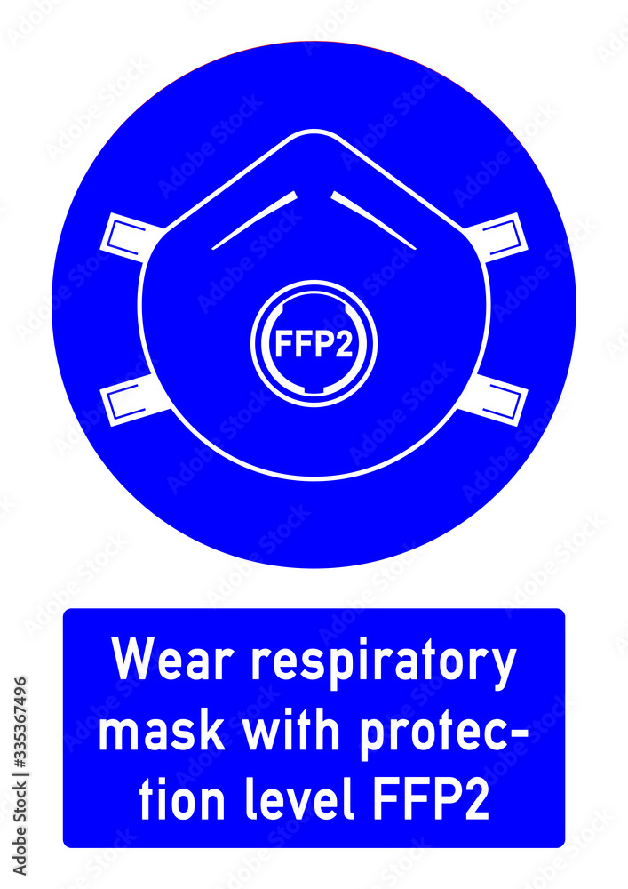 ks616 Kombi-Schild - english: mandatory sign with text: wear ...