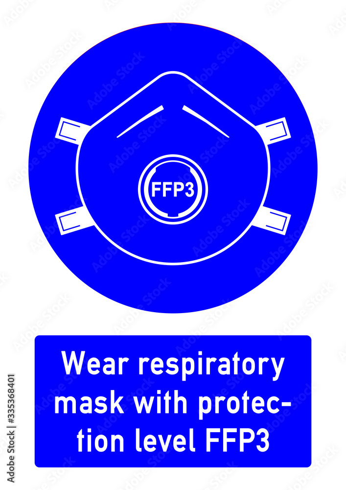 ks617 Kombi-Schild - english: mandatory sign with text: wear ...