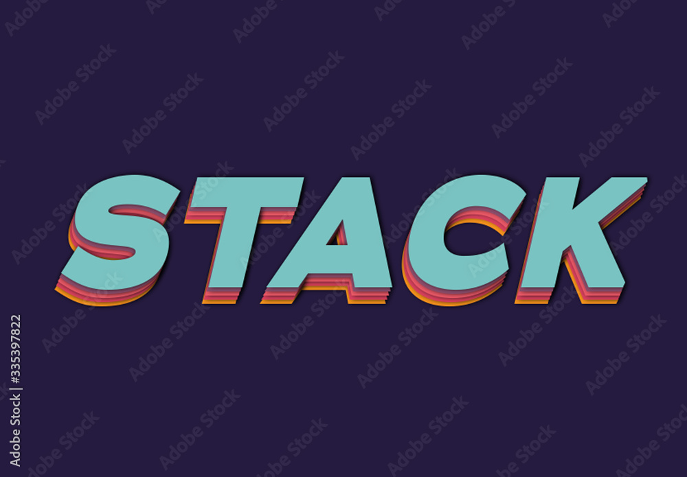 Stacking Text Effect Stock Template | Adobe Stock