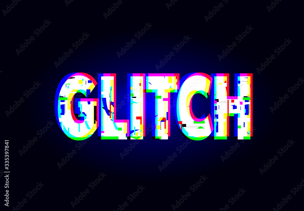 Glitch Text Effect Stock Template | Adobe Stock