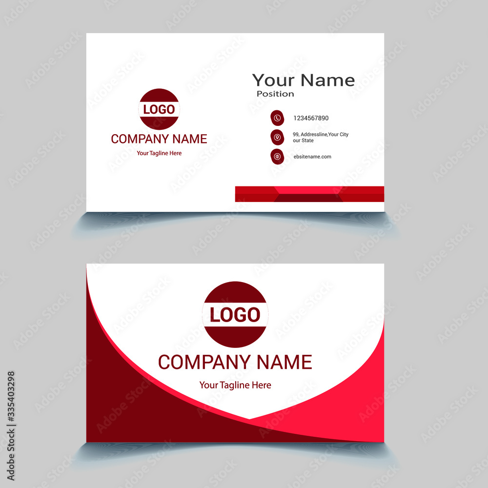Print ready Modern presentation card. Vector business card template ...
