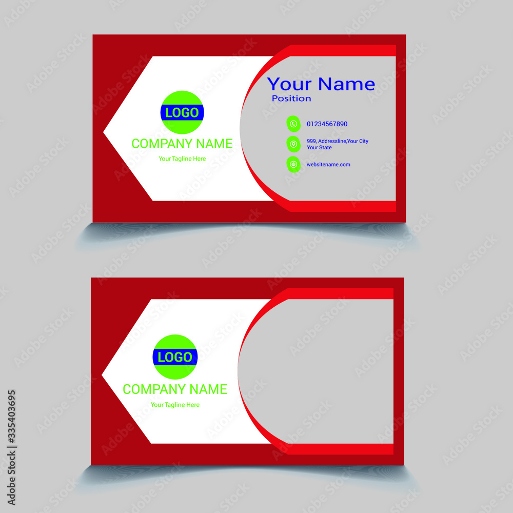 Print ready Modern presentation card. Vector business card template ...