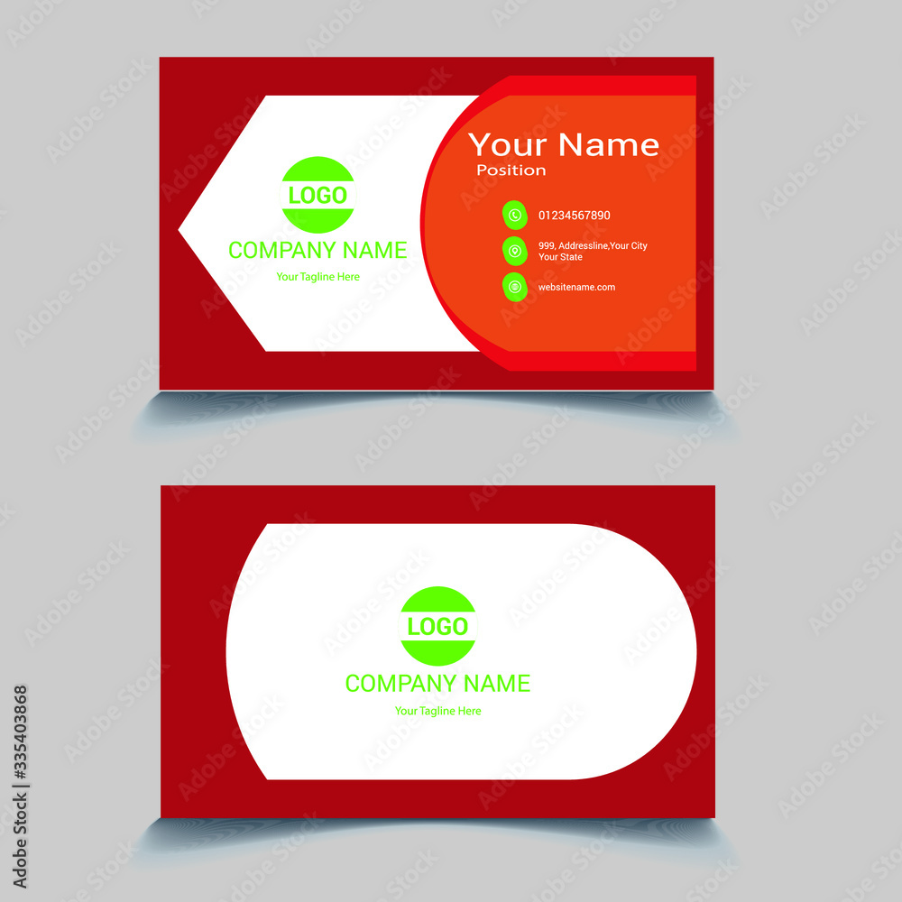 Print ready Modern presentation card. Vector business card template ...