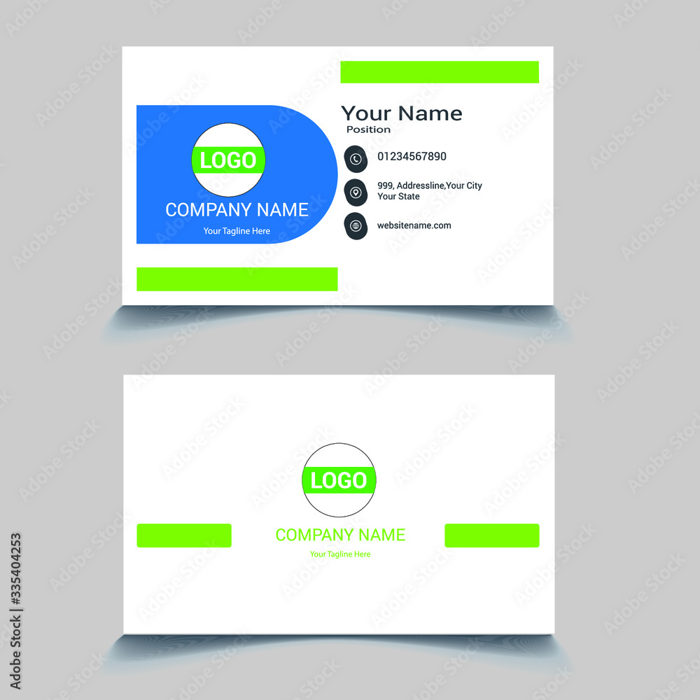 Print ready Modern presentation card. Vector business card template ...