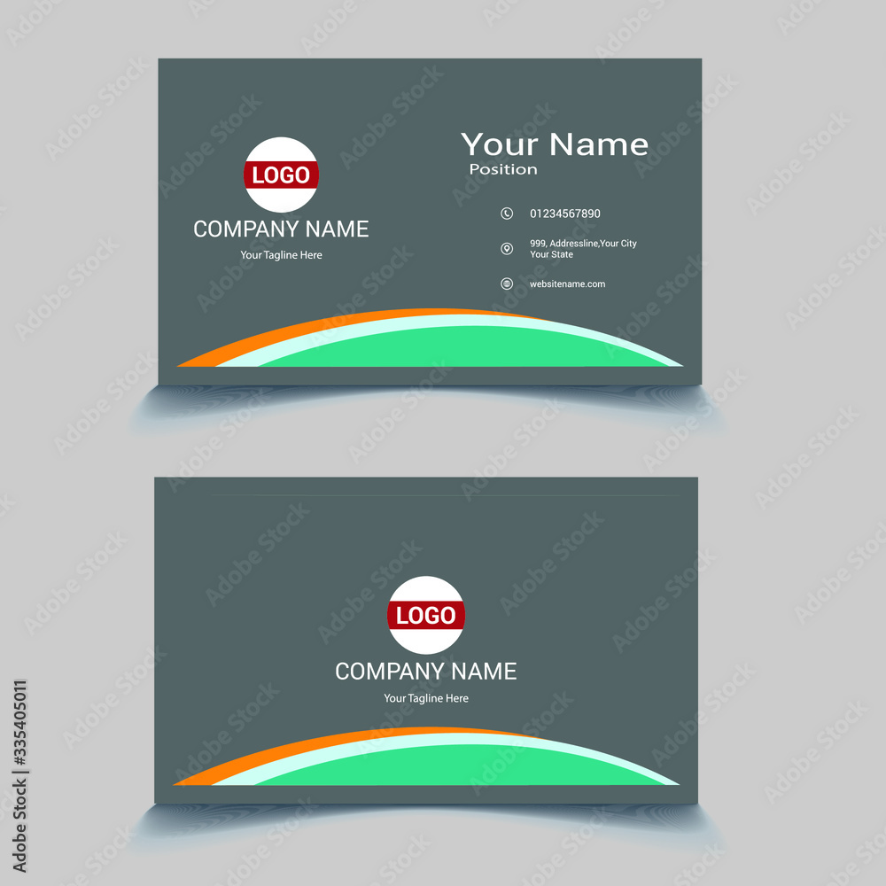 Print ready Modern presentation card. Vector business card template ...