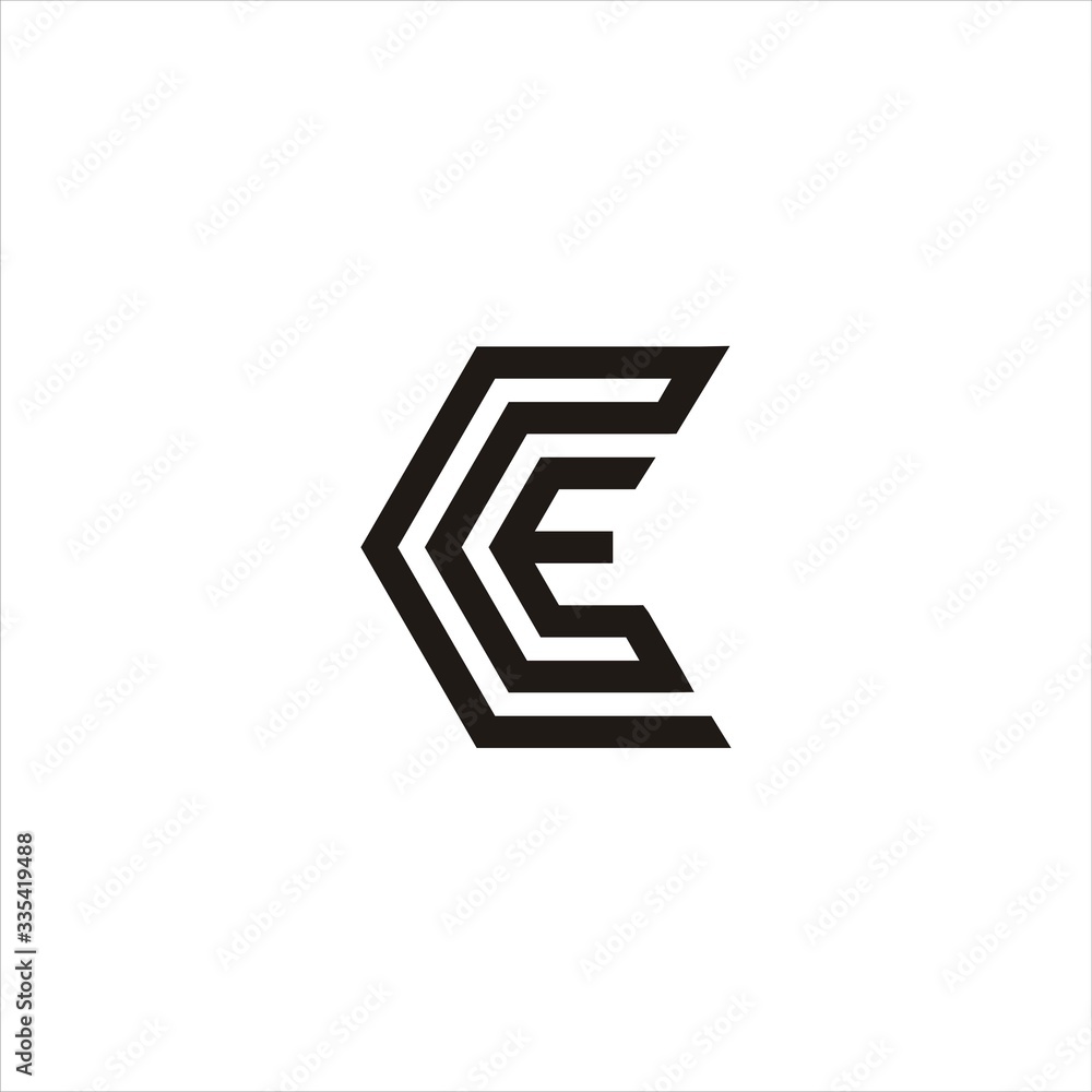 letter ce logo design vector image Stock Vector | Adobe Stock