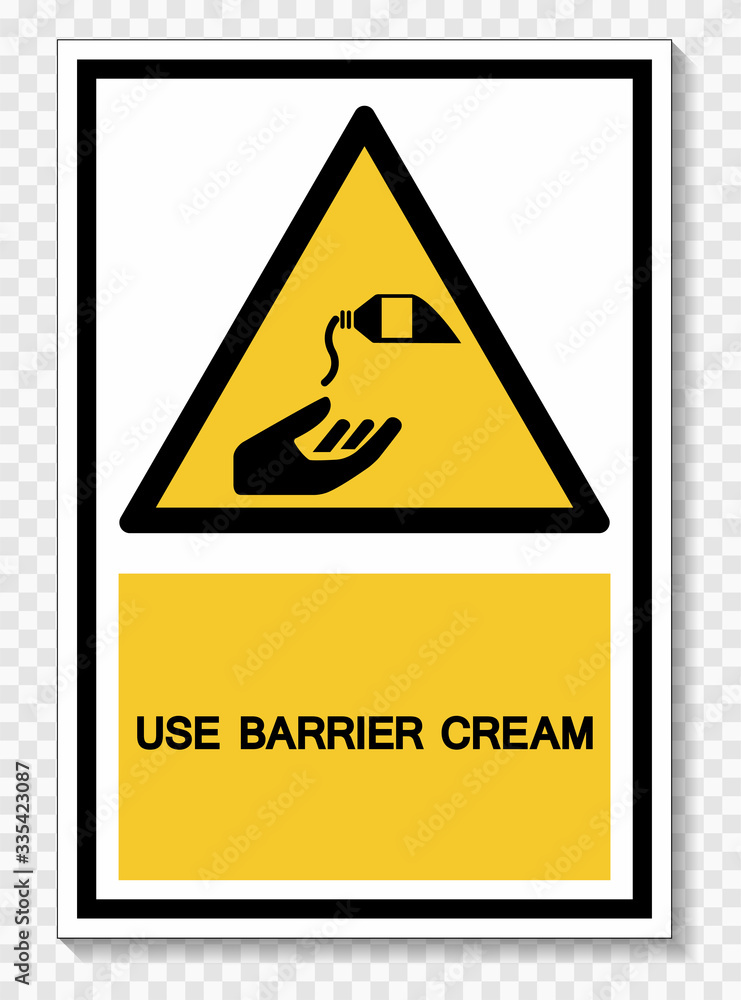 Use Barrier Cream Symbol Sign Isolate On White Background,Vector ...