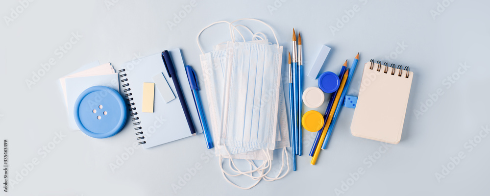 Learning at home banner. E-learning concept for quarantine times in ...