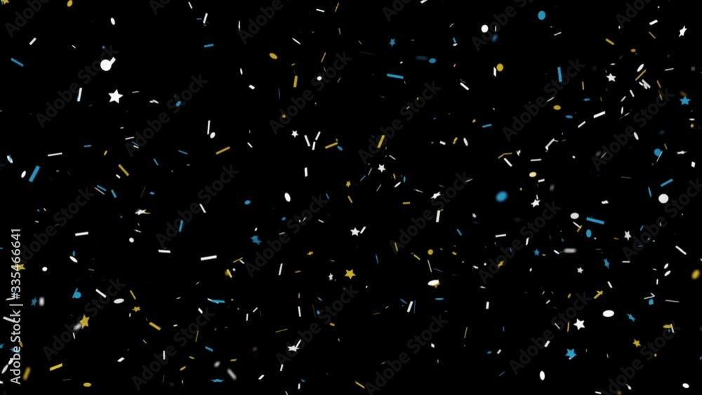 Multi Color Popper Confetti Falling Down glitter particles 4k Loop ...