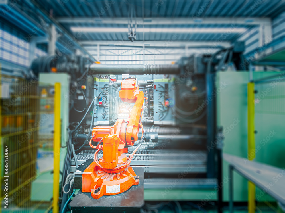 Smart factory industry concept from robotic arm machine tool for ...