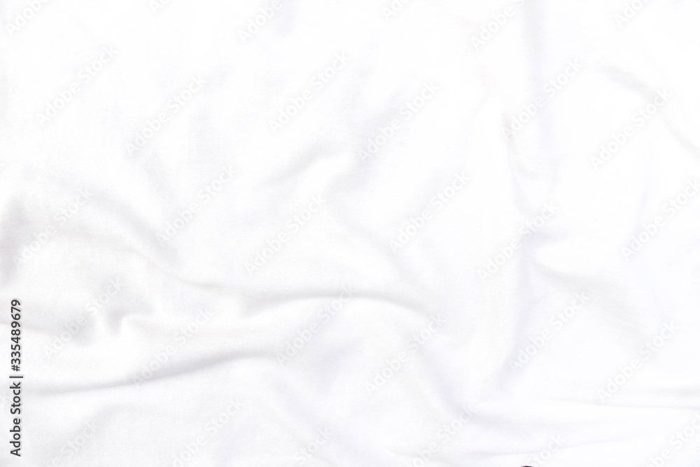 Abstract white fabric texture background. Wavy white cloth. wall mural ...