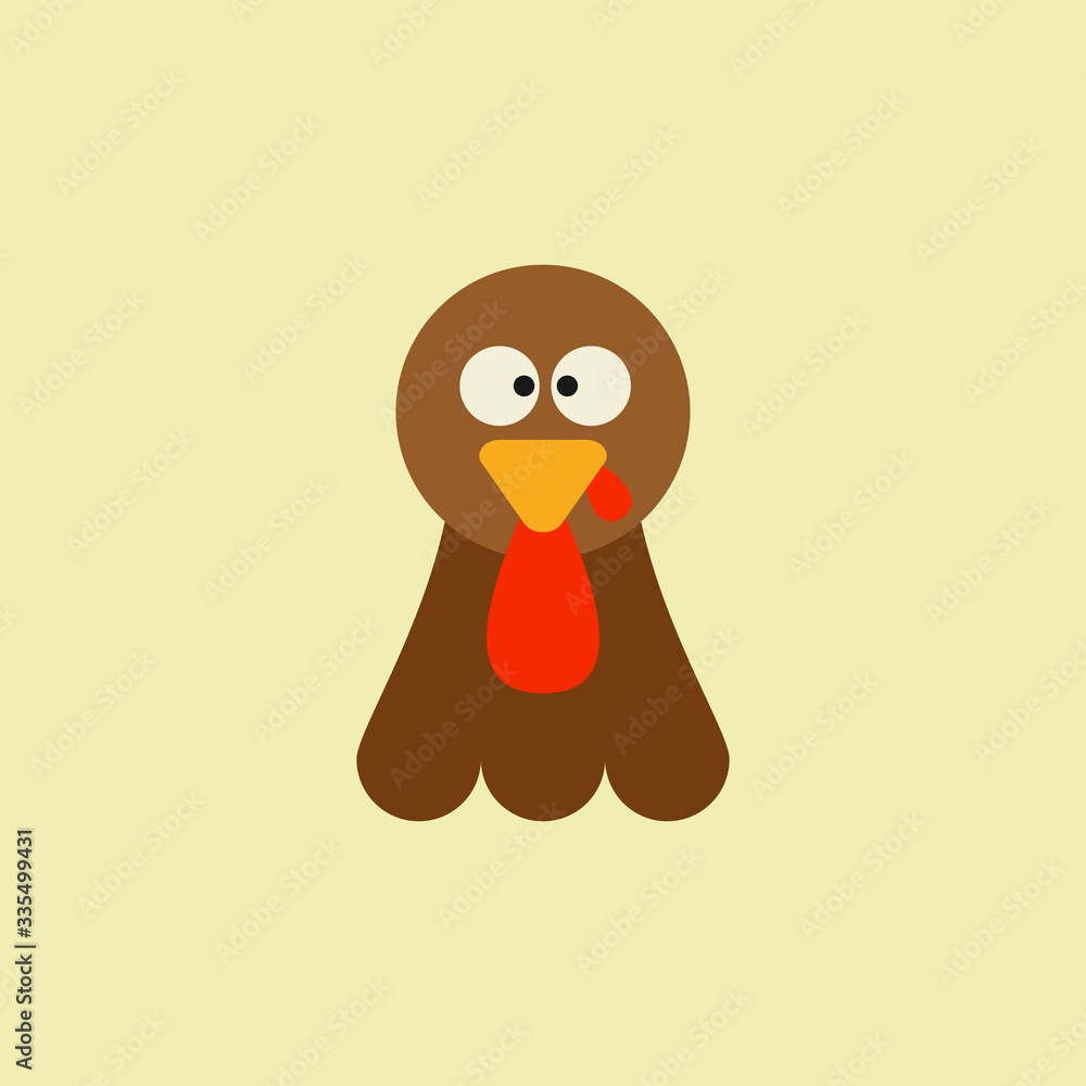 design turkey character vector illustration in flat style. can use for ...