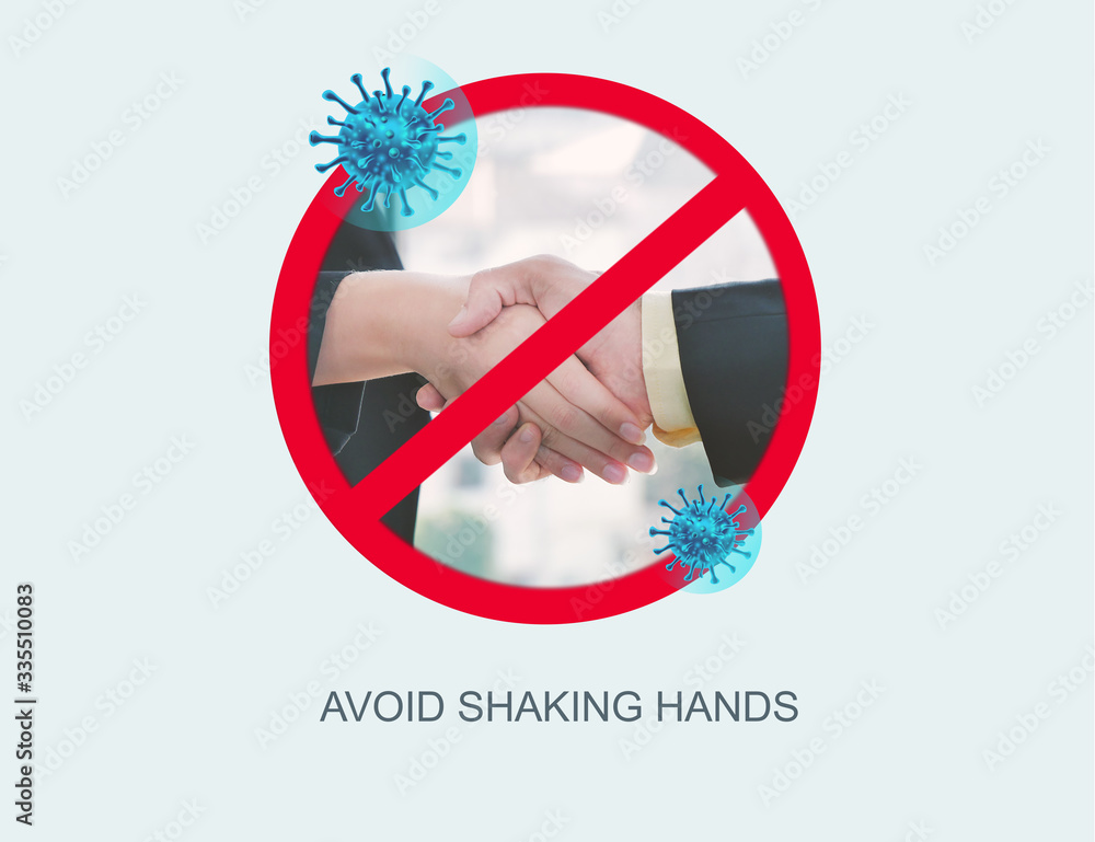 Avoid shaking hands for protect Covid-19 and Coronavirus, Business ...