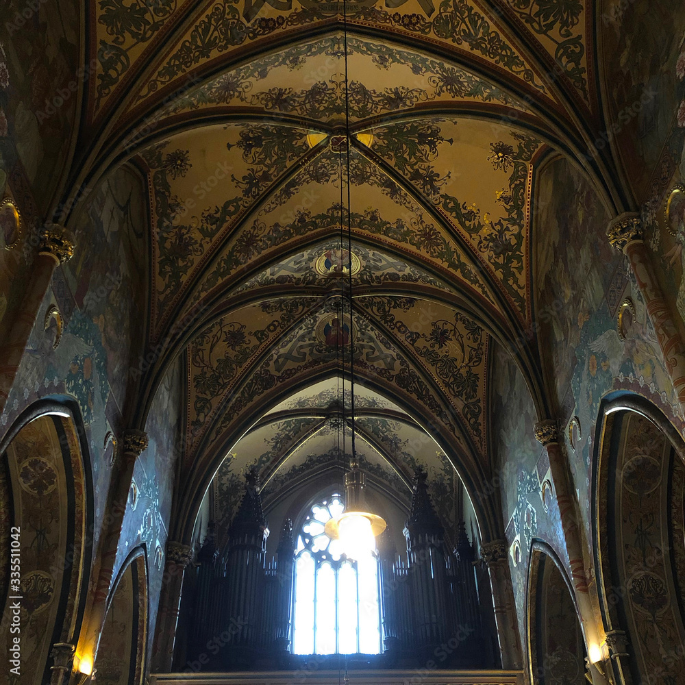 Medieval gothic vaulted ceilings in Europe Stock Photo | Adobe Stock
