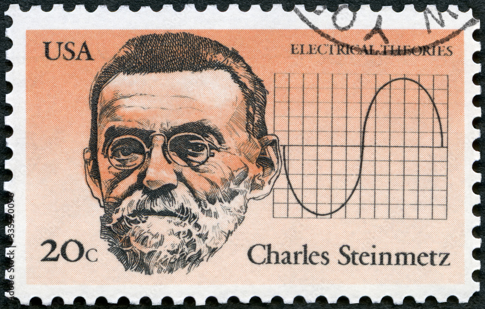 USA - 1983: shows Karl August Rudolph Charles Proteus Steinmetz (1865 ...