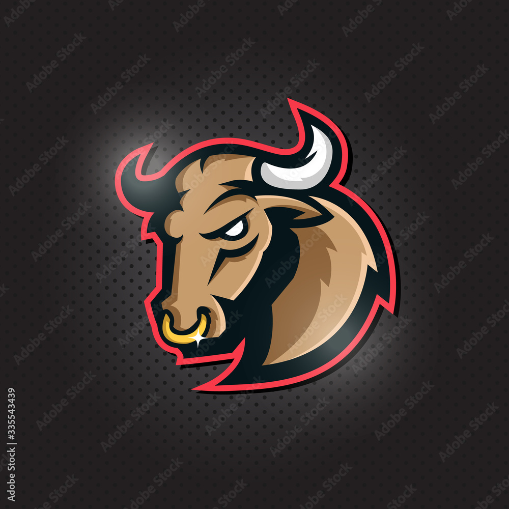 bull mascot logo design vector with modern illustration. angry bull ...
