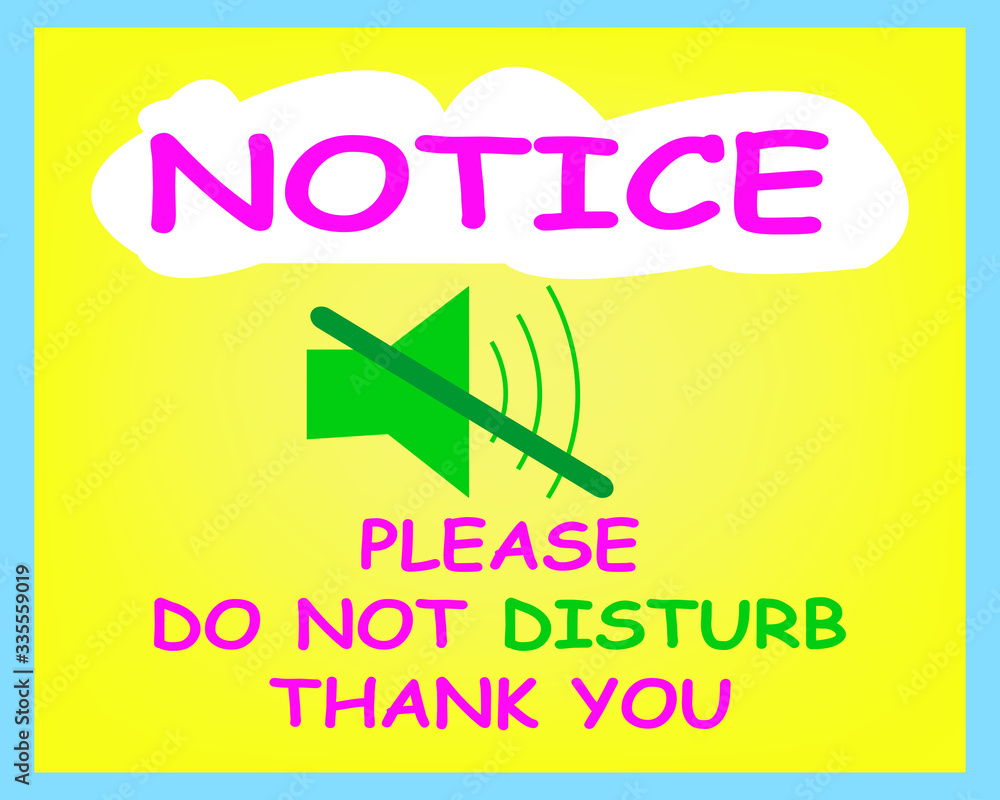 do not disturb board sign or notice Stock Vector | Adobe Stock