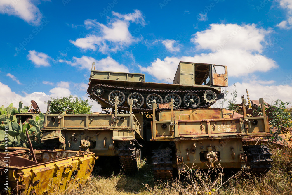 Abandoned Army Tanks on the Tank Graveyard in Asmara, Eritrea Stock ...