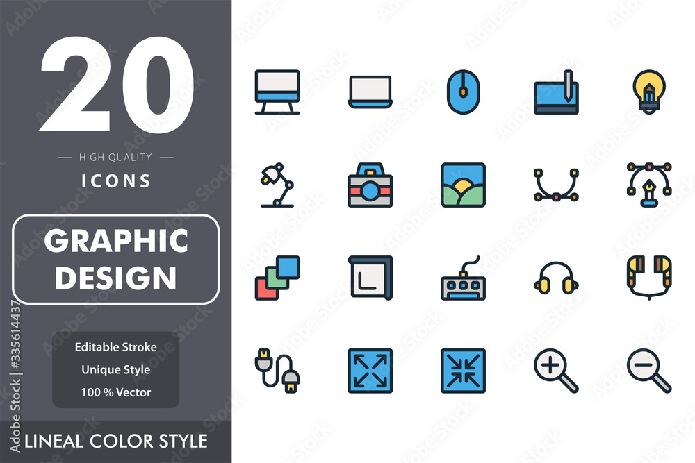 graphic design icon pack isolated on white background. for your web ...