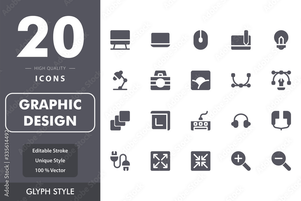 graphic design icon pack isolated on white background. for your web ...