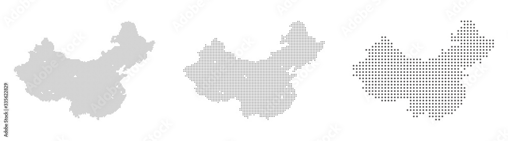 Abstract China Map with dot Pixel Spot Modern Concept Design Isolated ...