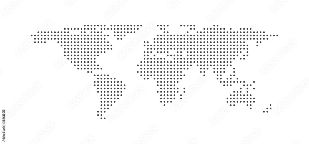World or Earth Map with dot spot modern concept design Isolated on ...