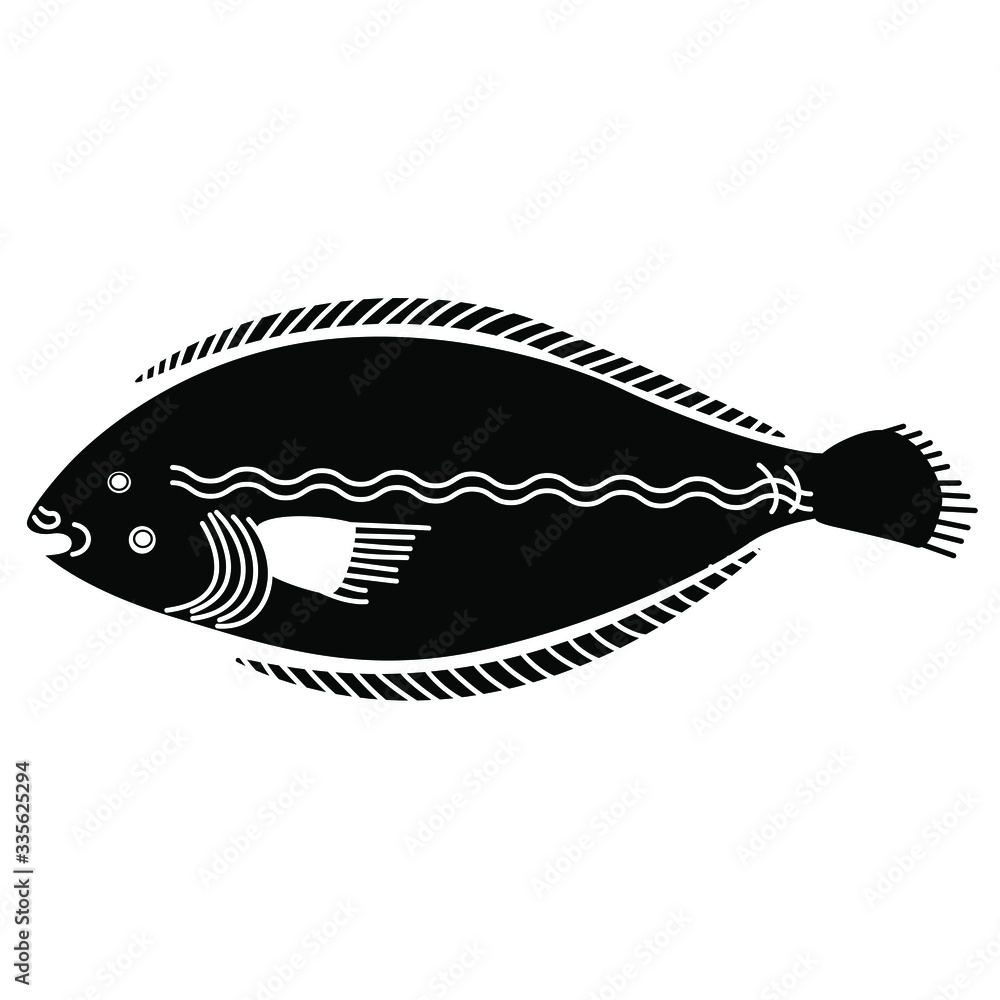 Isolated vector illustration. Stylized fish. Ancient Greek vase ...