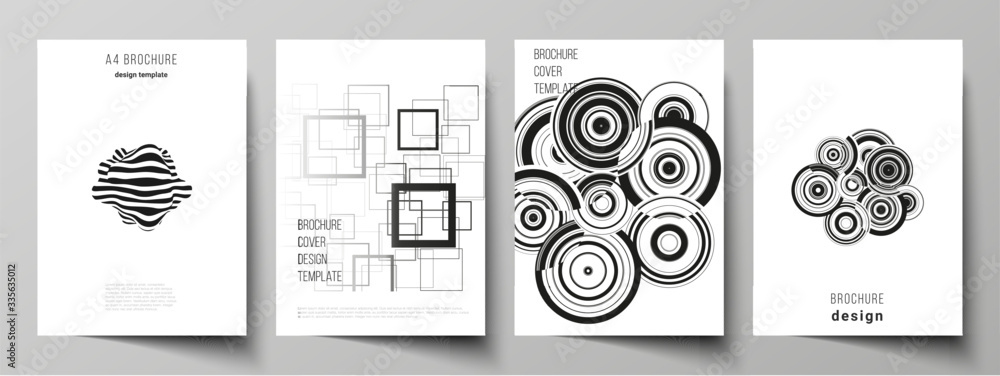 Vector layout of A4 format modern cover mockups design template for ...