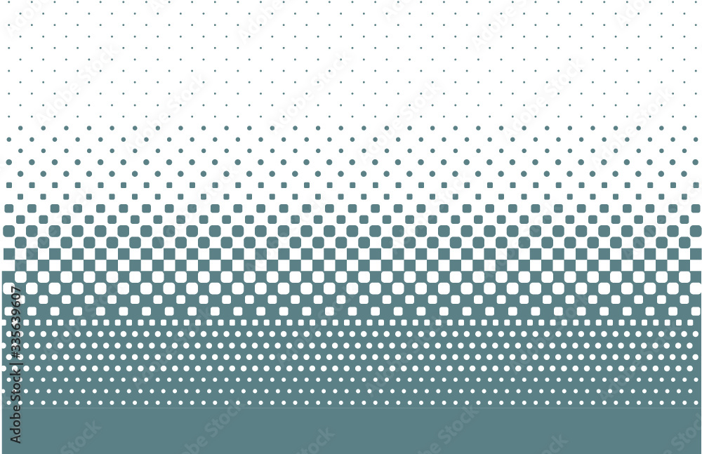 Square halftone pattern with gradient effect. Squares in black and ...