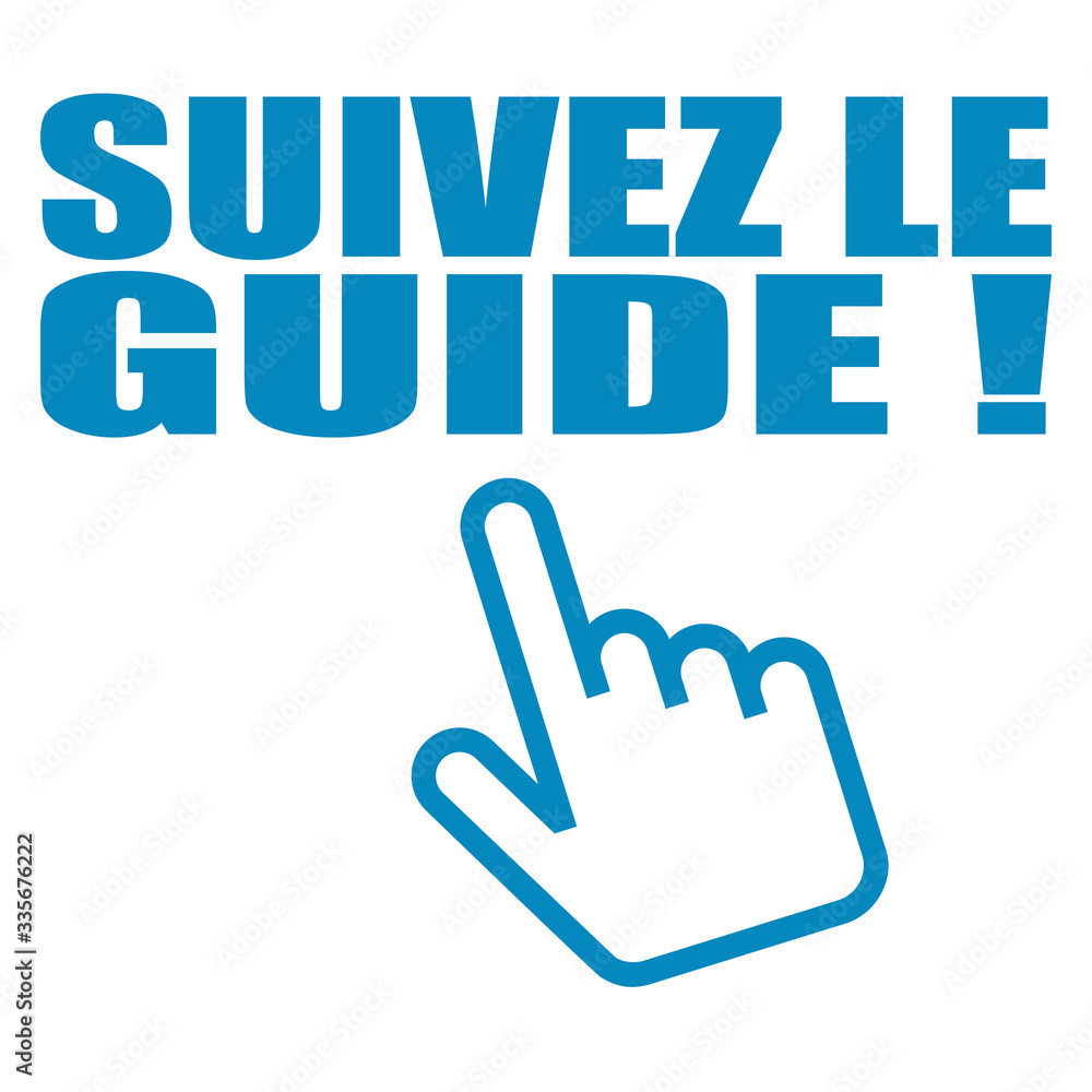 Logo suivez le guide ! เวกเตอร์สต็อก | Adobe Stock