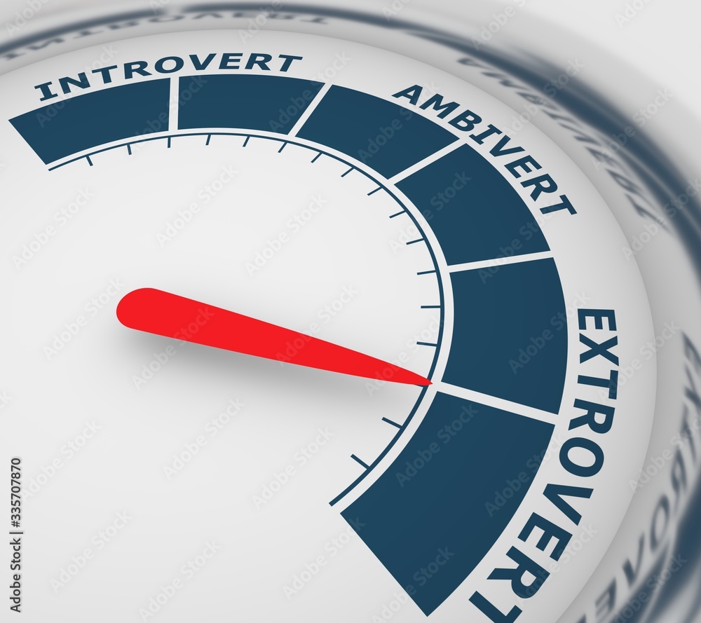 Extrovert, ambivert and introvert concept. Human psychology. Level ... Extrovert, ambivert and introvert concept. Human psychology. Level ...
