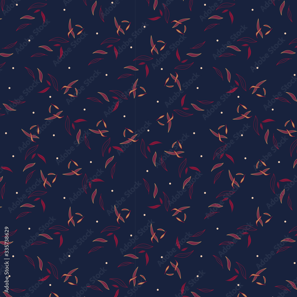 TEXTURA PATRÓN HOJAS DE ÁRBOL Stock Vector | Adobe Stock