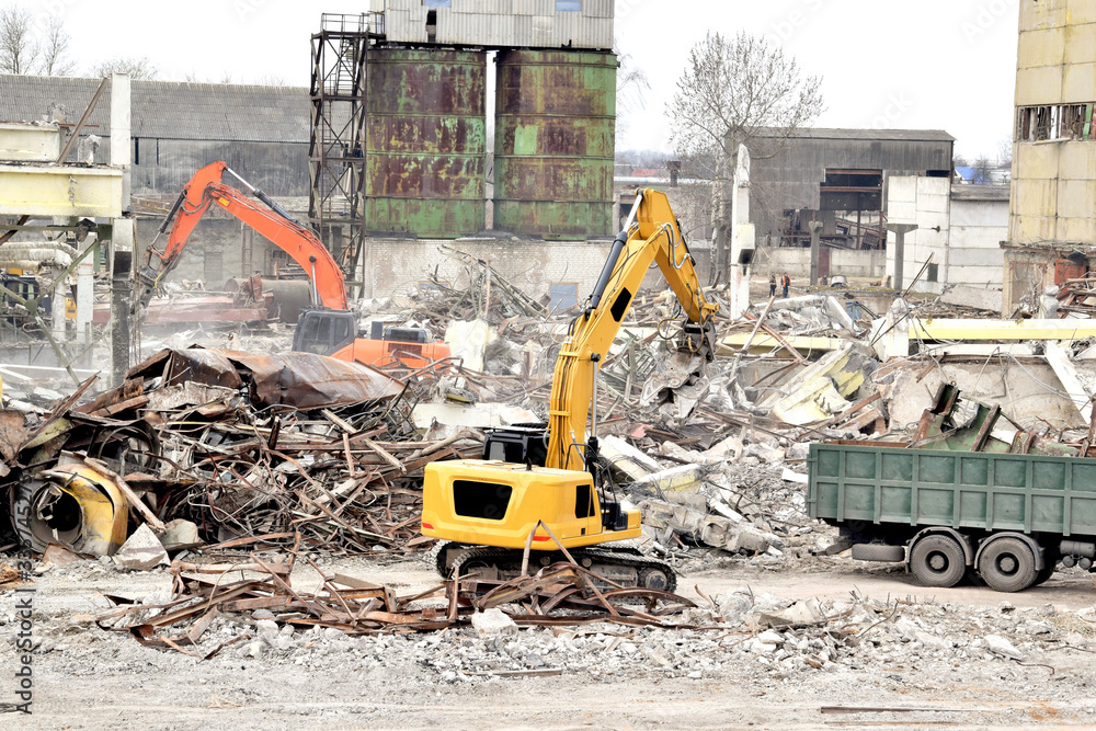 building, construction, image, demolition, disassembly, mechanism ...