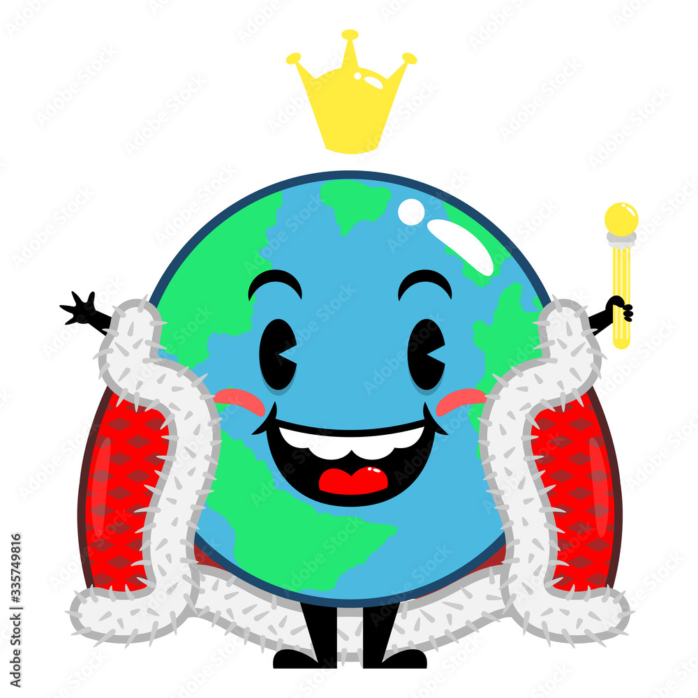 King Of the World carry a scepter, wearing crown and kingdom costume ...