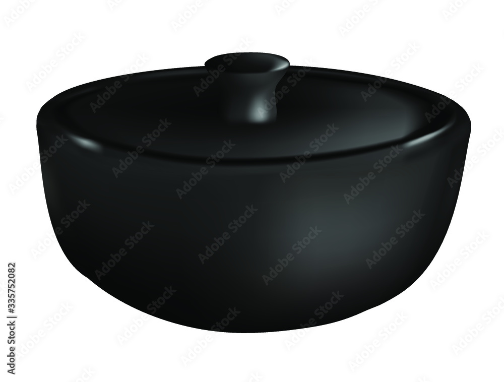 Vector realistic illustration of a deep plate. An isolated image of ...