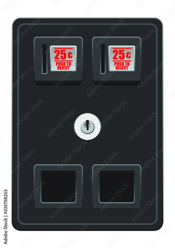 Vetor de A vector illustration of dual vintage coin receptacle slot ...