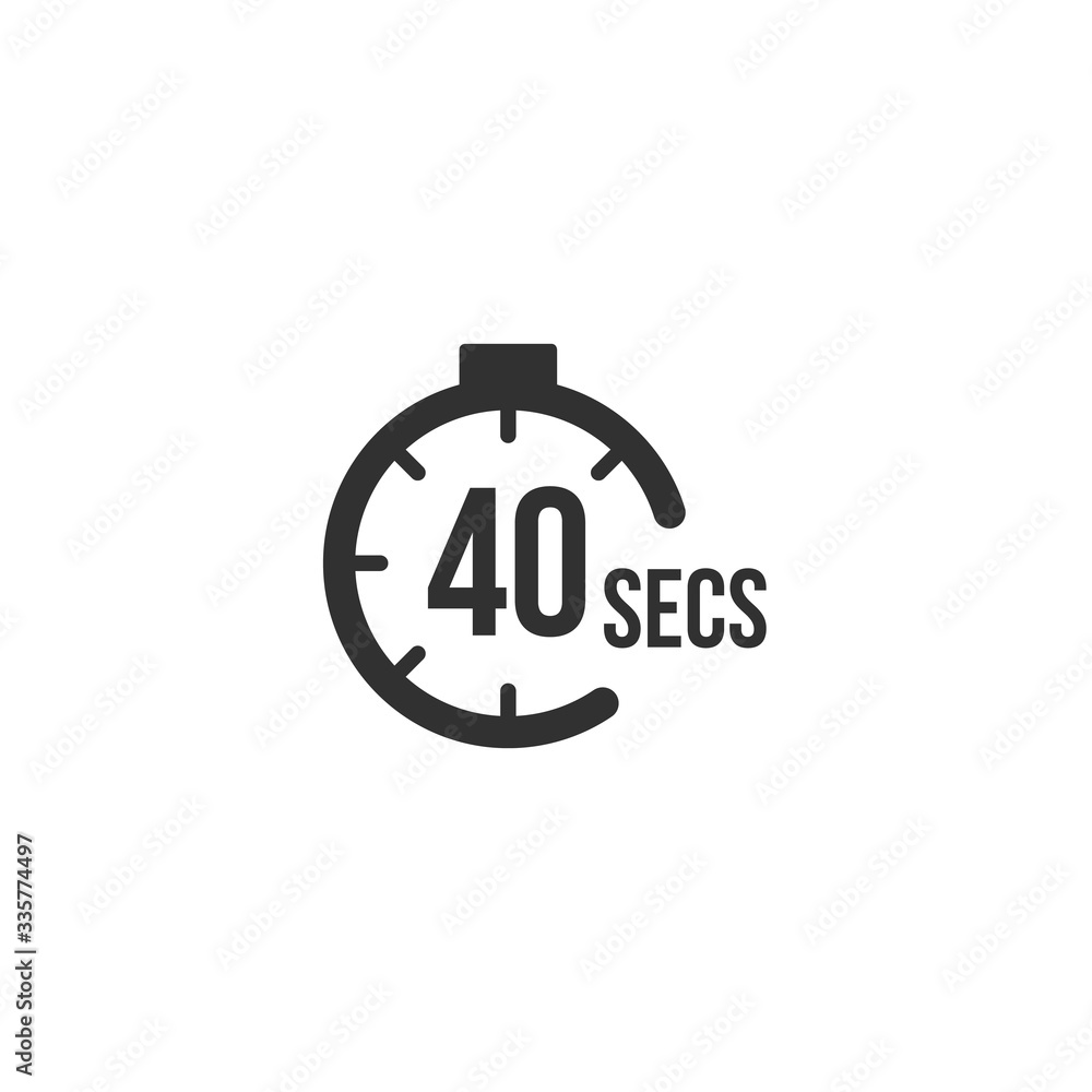 40 seconds Countdown Timer icon set. time interval icons. Stopwatch and ...