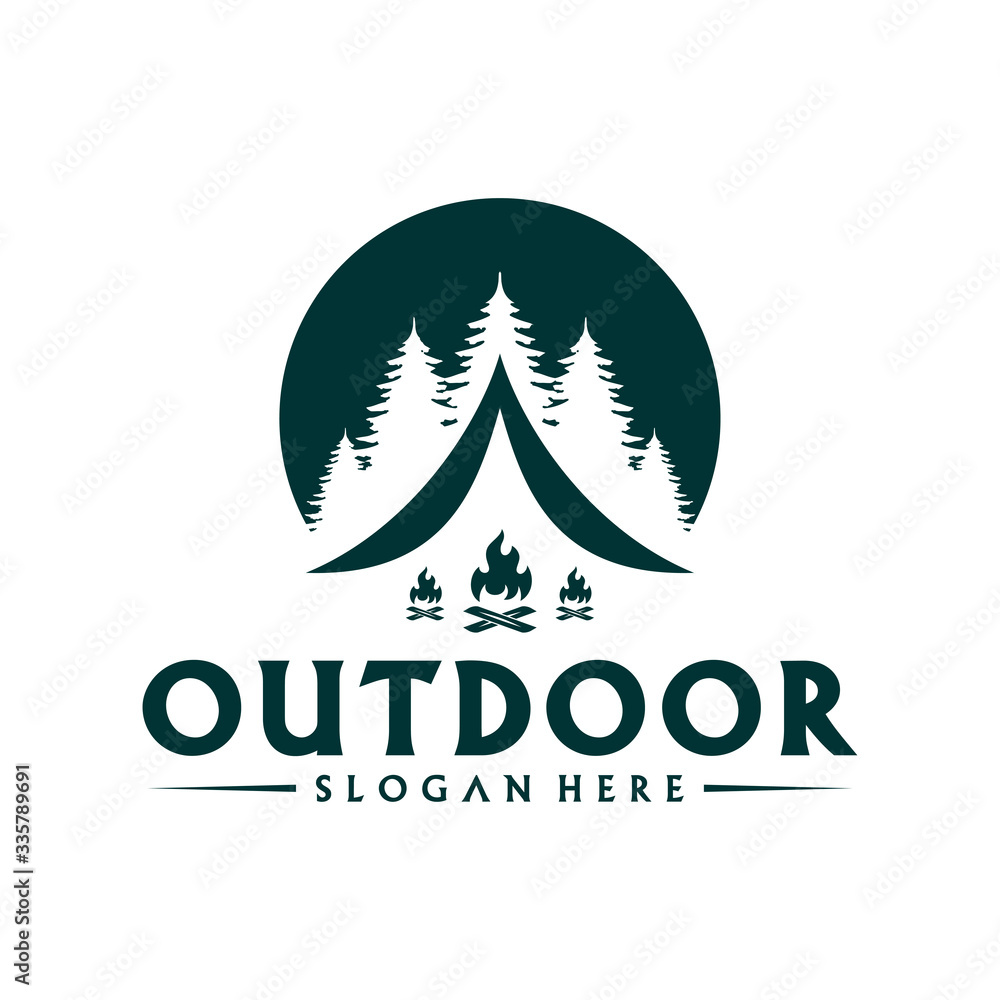 Camping Outdoor logo design vector template, Creative Camping logo ...