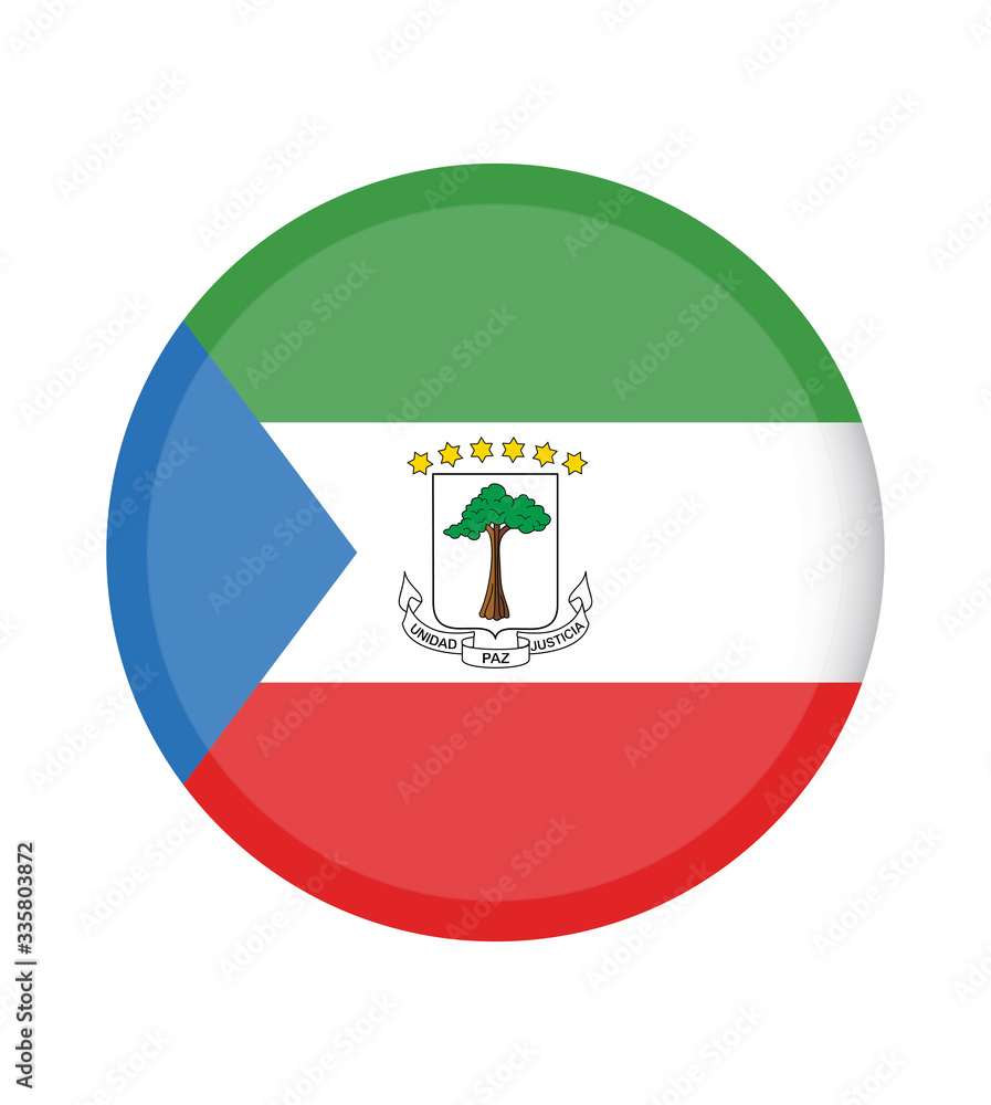 National Equatorial Guinea flag, official colors and proportion ...