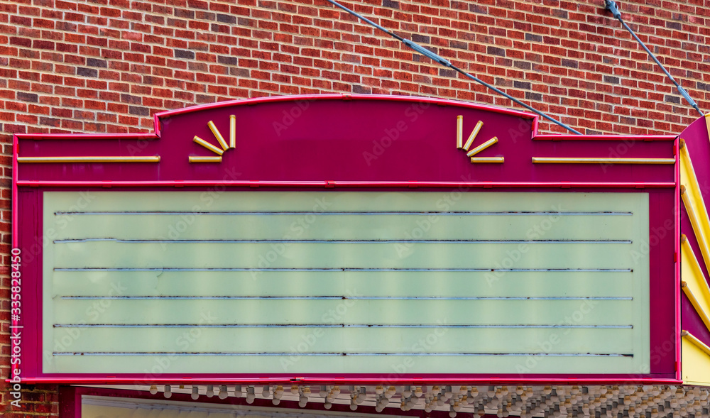 Blank Theater Sign