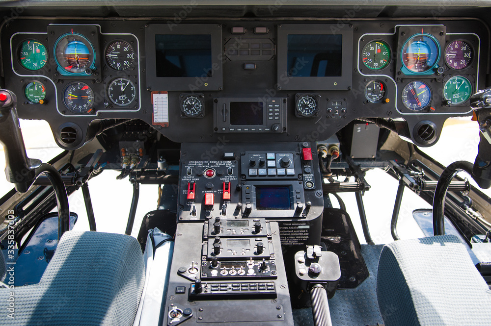 Inside of an emergency-transport Helicopter Stock Photo | Adobe Stock
