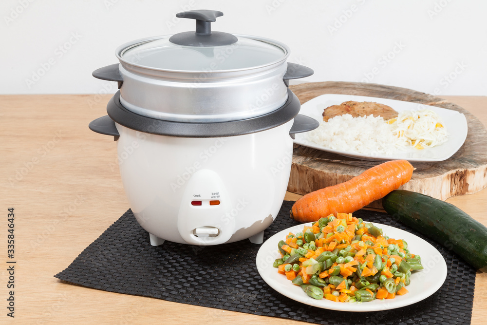 Cooking utensil; Automatic electric pot. Stock Photo | Adobe Stock