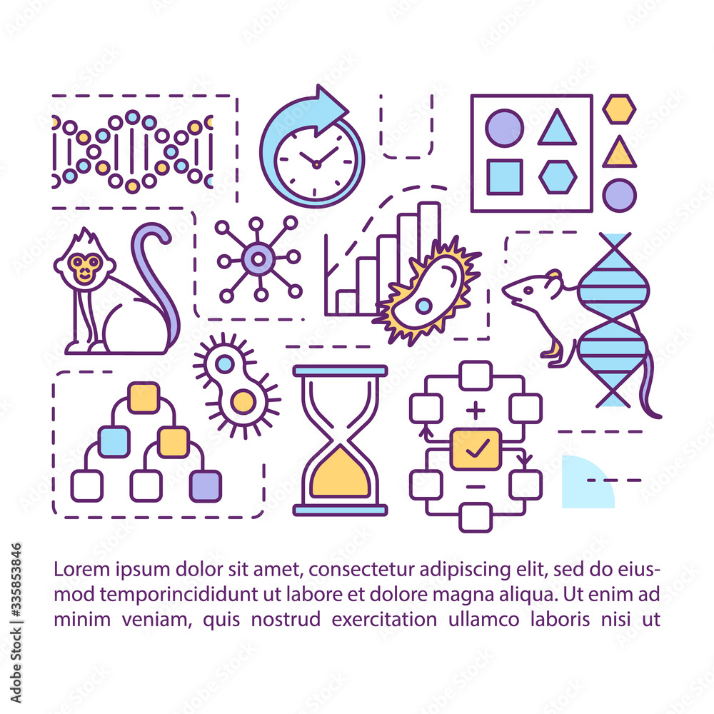 Evolution concept icon with text. Natural selection and genetic drift ...