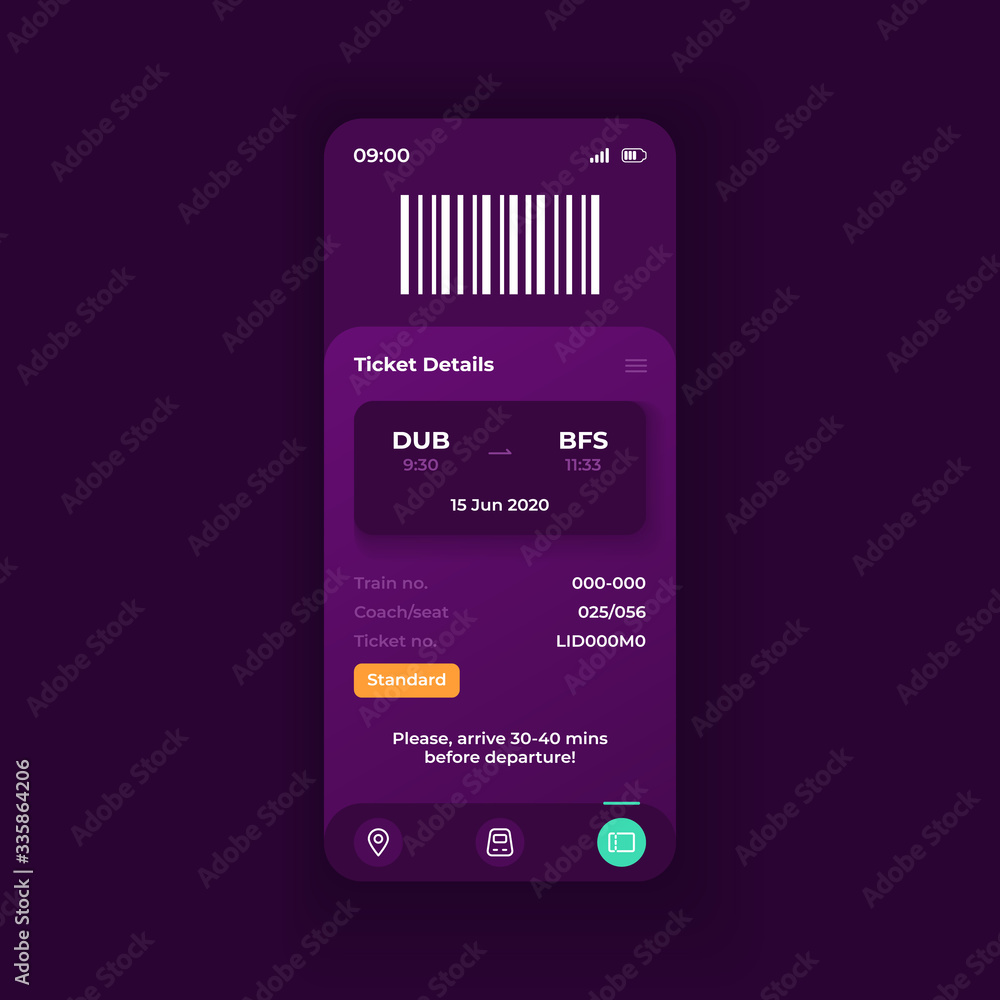 Online trip reservation application smartphone interface vector ...