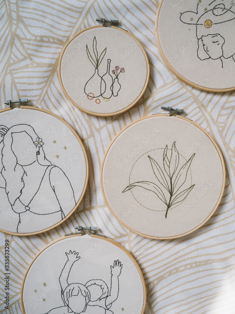 Embroidery frames Stock Photo | Adobe Stock
