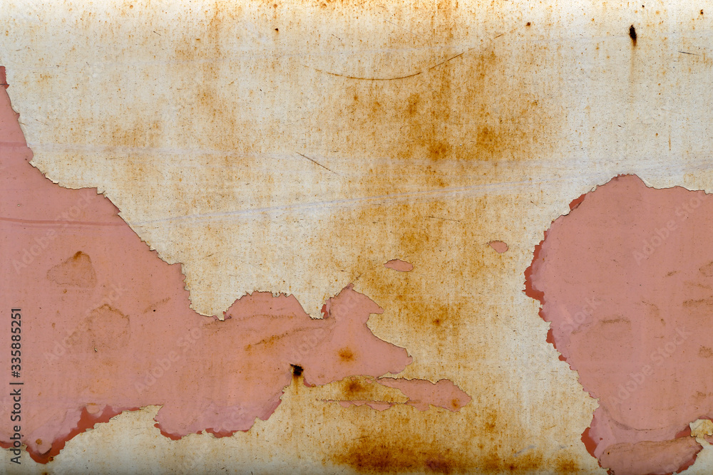 rusty chipped pink paint metal texture background rust that looks like ...
