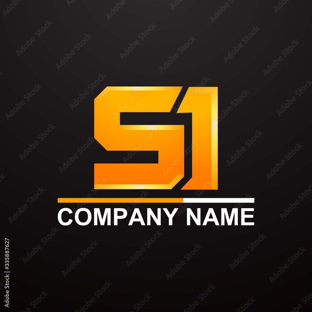 SI initial logo monogram designs modern templates sign, logo, abstract ...