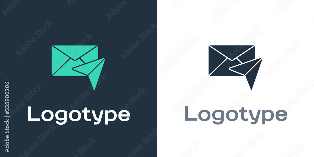 Logotype Envelope icon isolated on white background. Email message ...