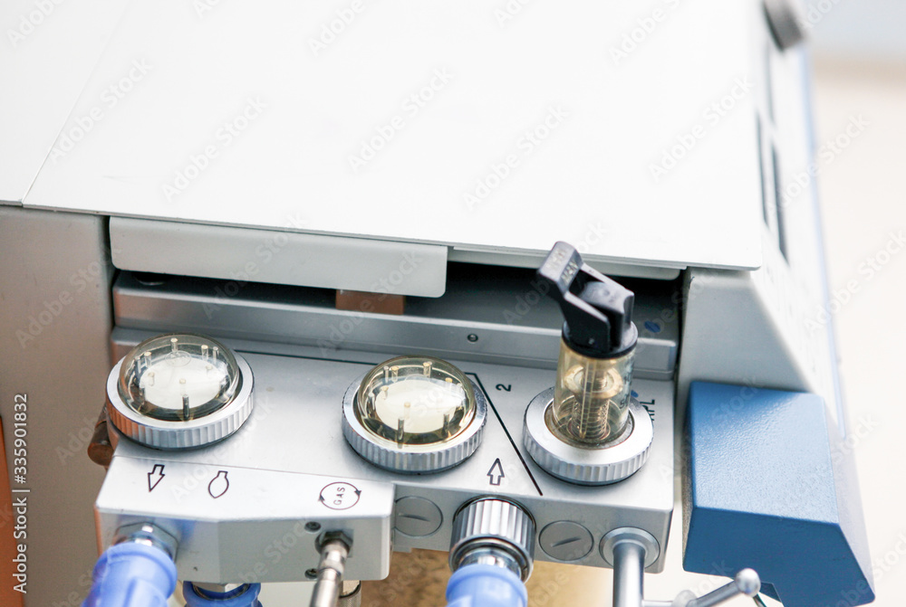 Image of medical ventilator. Hospital respiratory ventilation. Patient ...